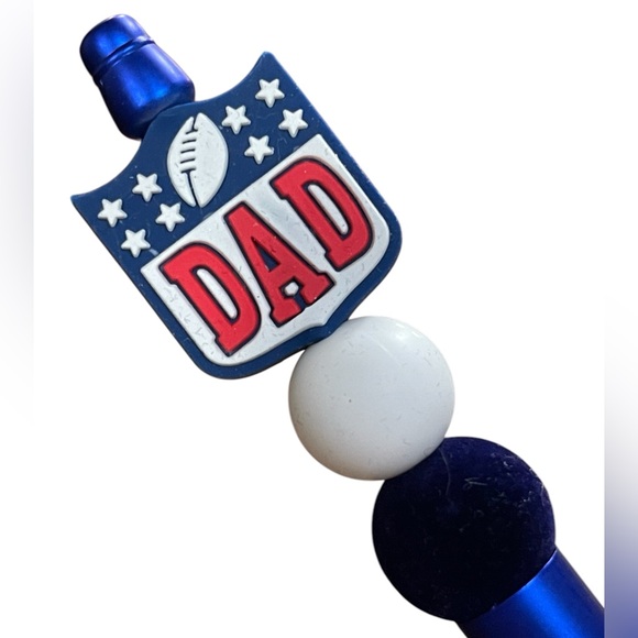 Fourty Dreams Boutique | Office | New Dad Nfl Football Beaded Ballpoint ...